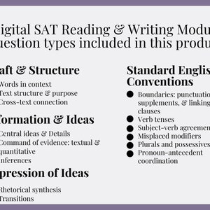 Digital SAT Reading and Writing Module - 27 Authentic Sat-style ...