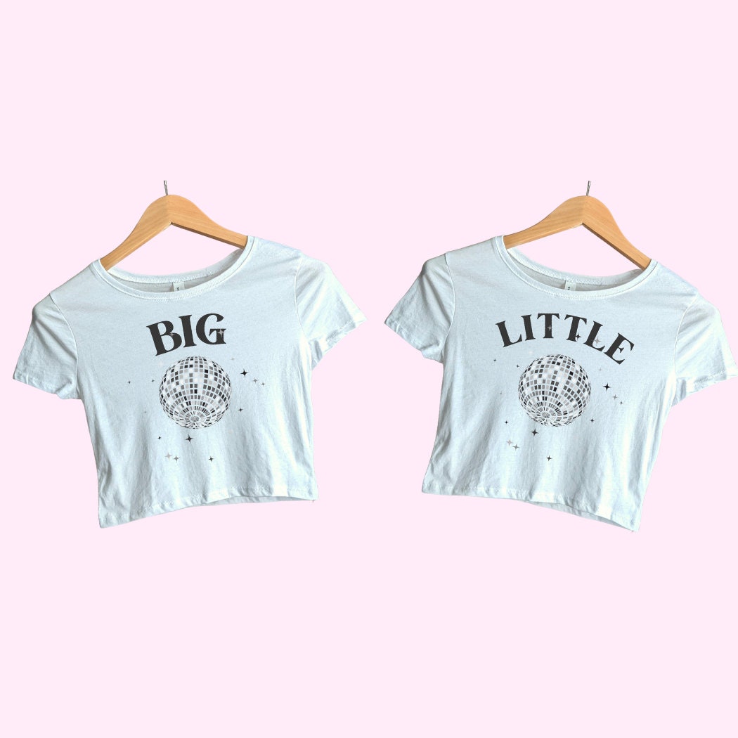 Big Little Reveal Disco Themed Baby Tee, Sorority Reveal Shirts, Disco ...