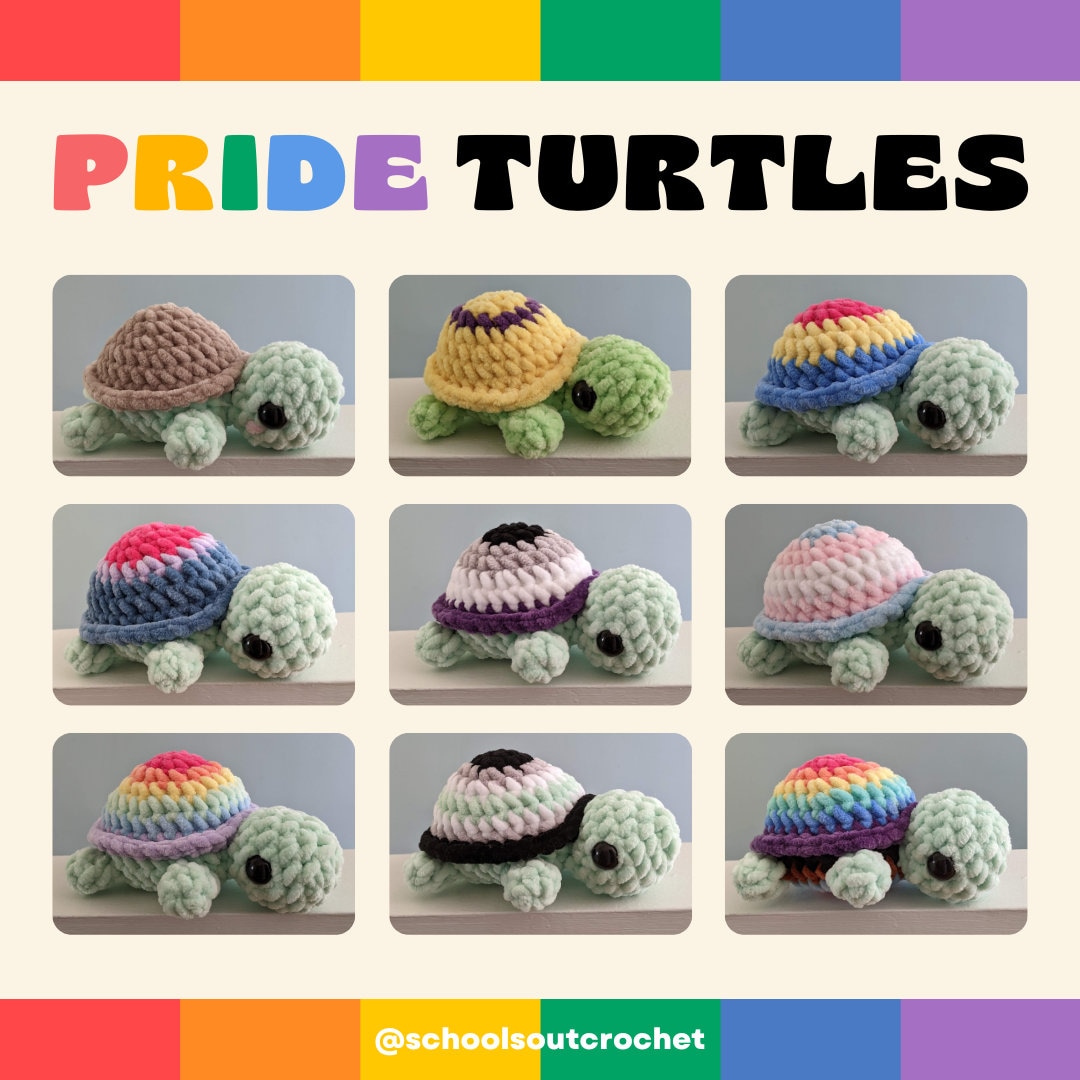 PDF Crochet PATTERN: Pride Turtles (no-sew) - Etsy