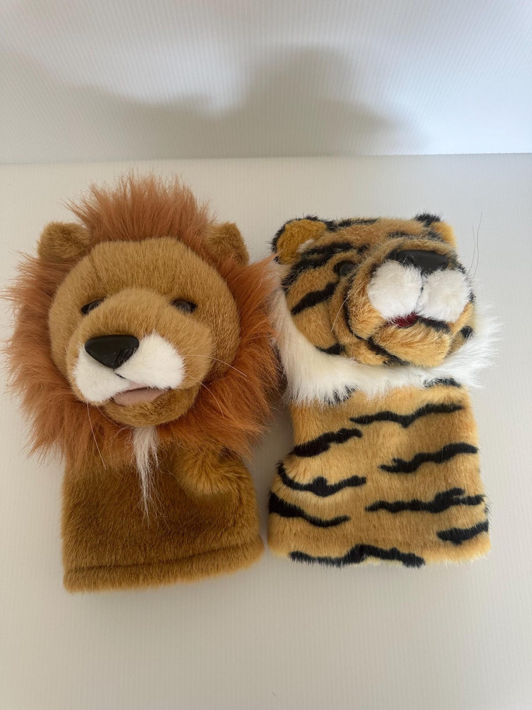 Vintage 1994 Dakin Lion and Tiger Hand Puppet Set - Etsy