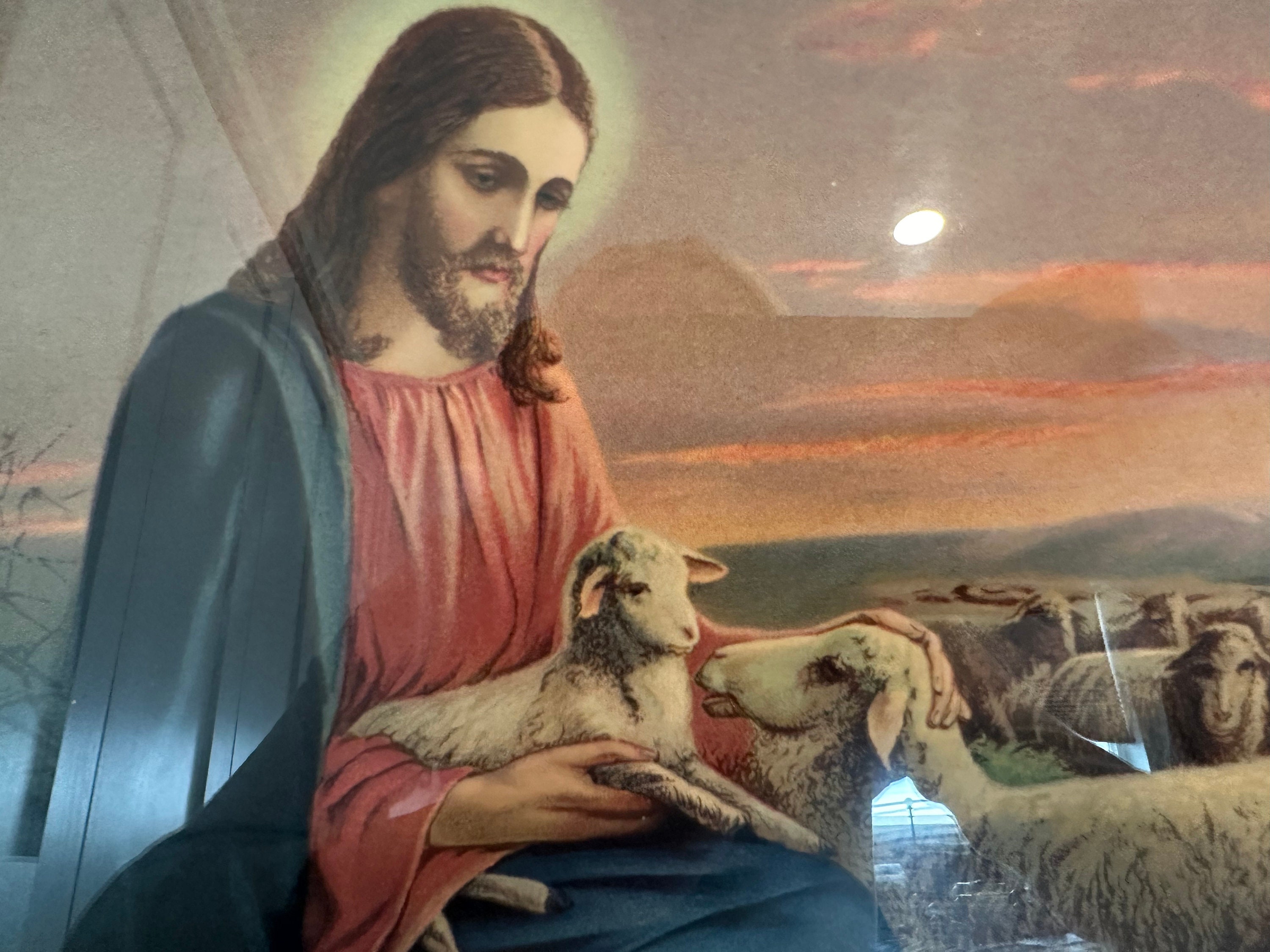 Vintage Antique Jesus the Good Shepard Religious Lithograph Print - Etsy