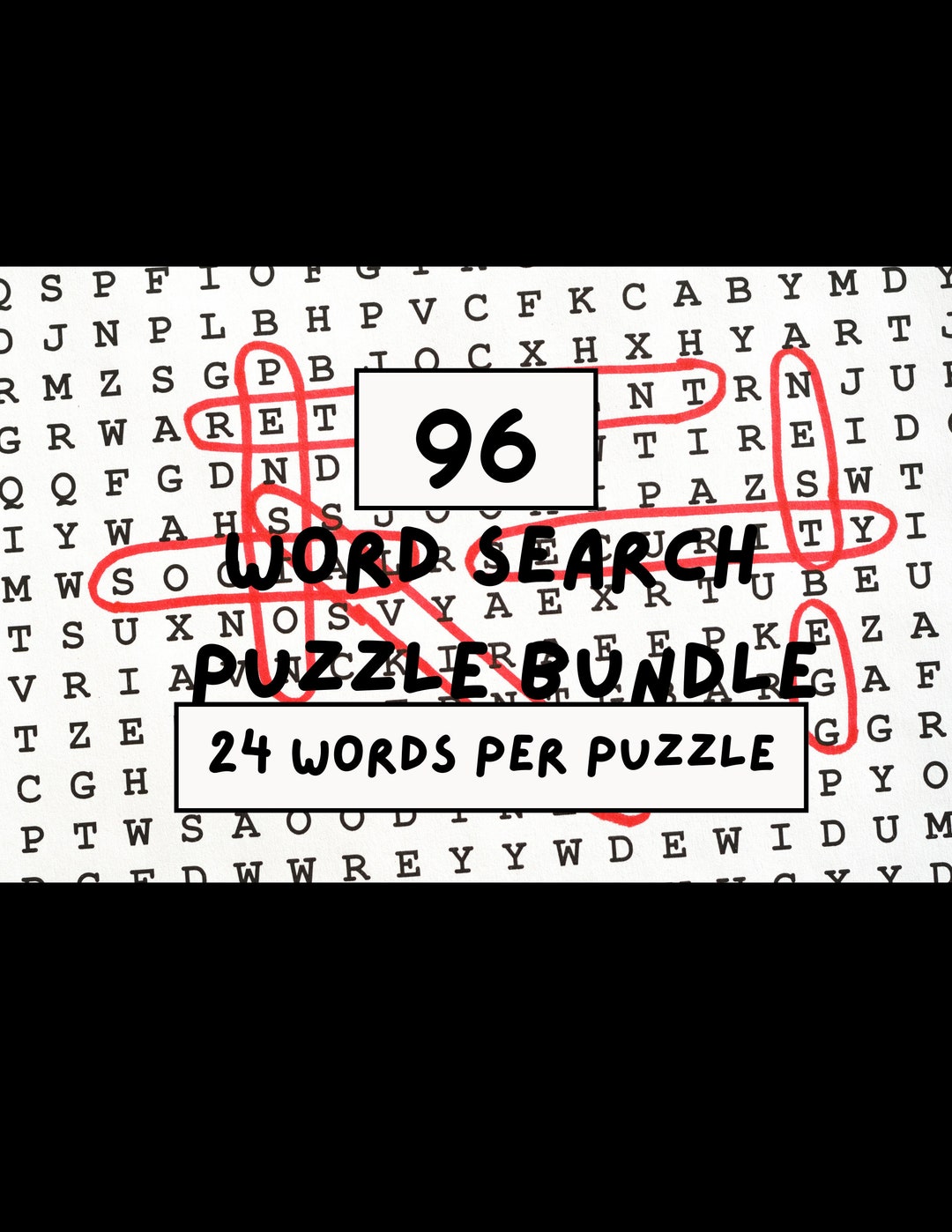 96 Word Search Puzzles! Each Puzzle Has 24 Words. - Etsy