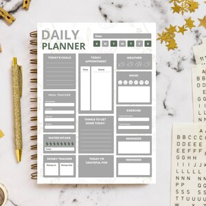 Printable Daily Planner Fillable, Daily to Do List, Productivity ...