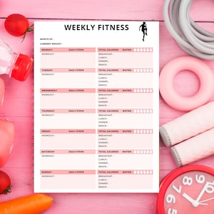 Weekly Workout Planner Printable, 7 Days Fitness Planner, Exercise ...