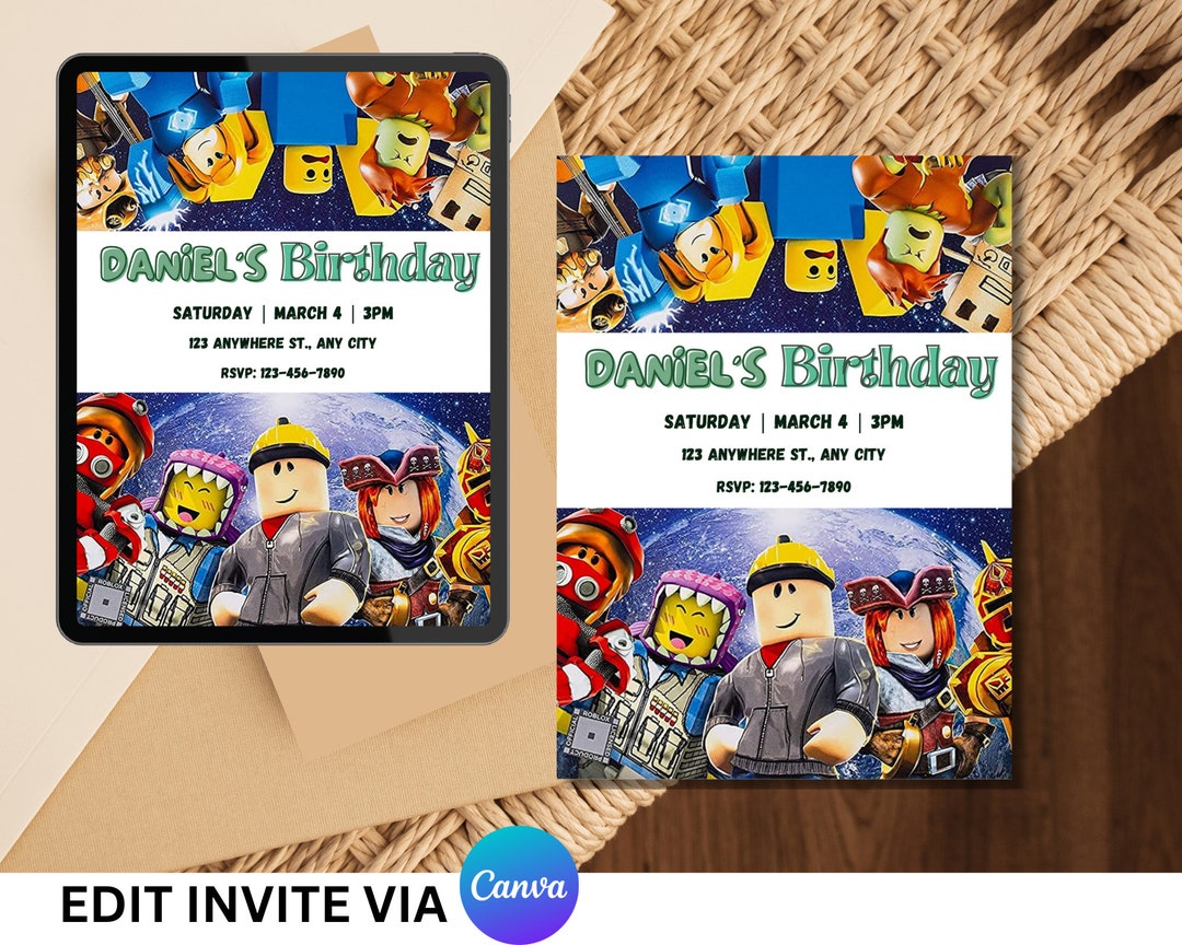 Roblox Personalised Birthday Card Greeting Card Boy Girl - Etsy