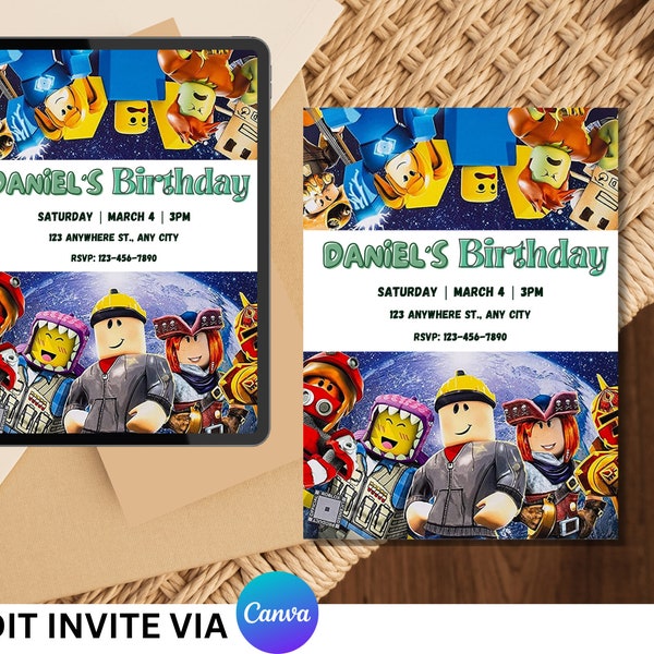 Roblox Birthday Greeting - Etsy