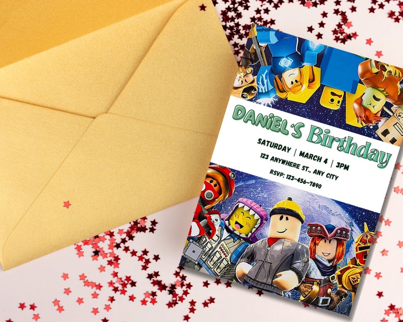 Roblox Personalised Birthday Card Greeting Card Boy Girl - Etsy