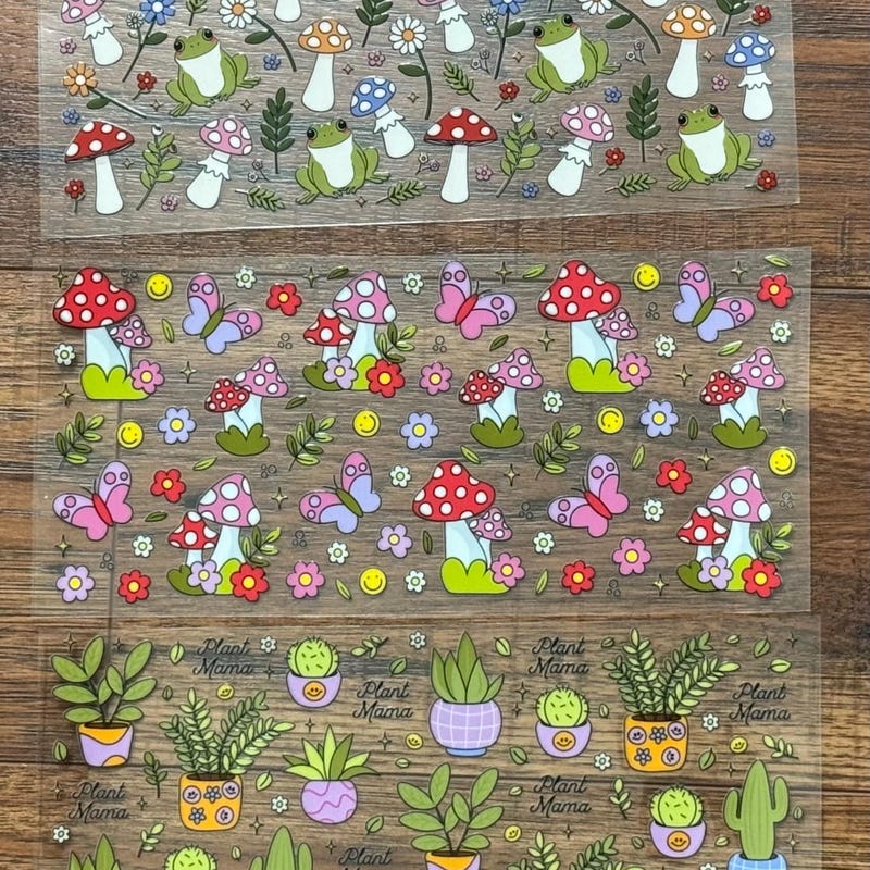 Mushroom Uv Dtf Decals - Etsy