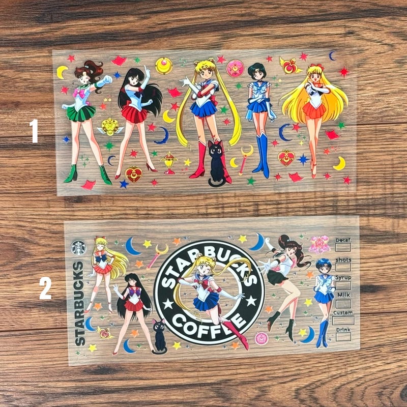 Uv Dtf Anime Girl - Etsy