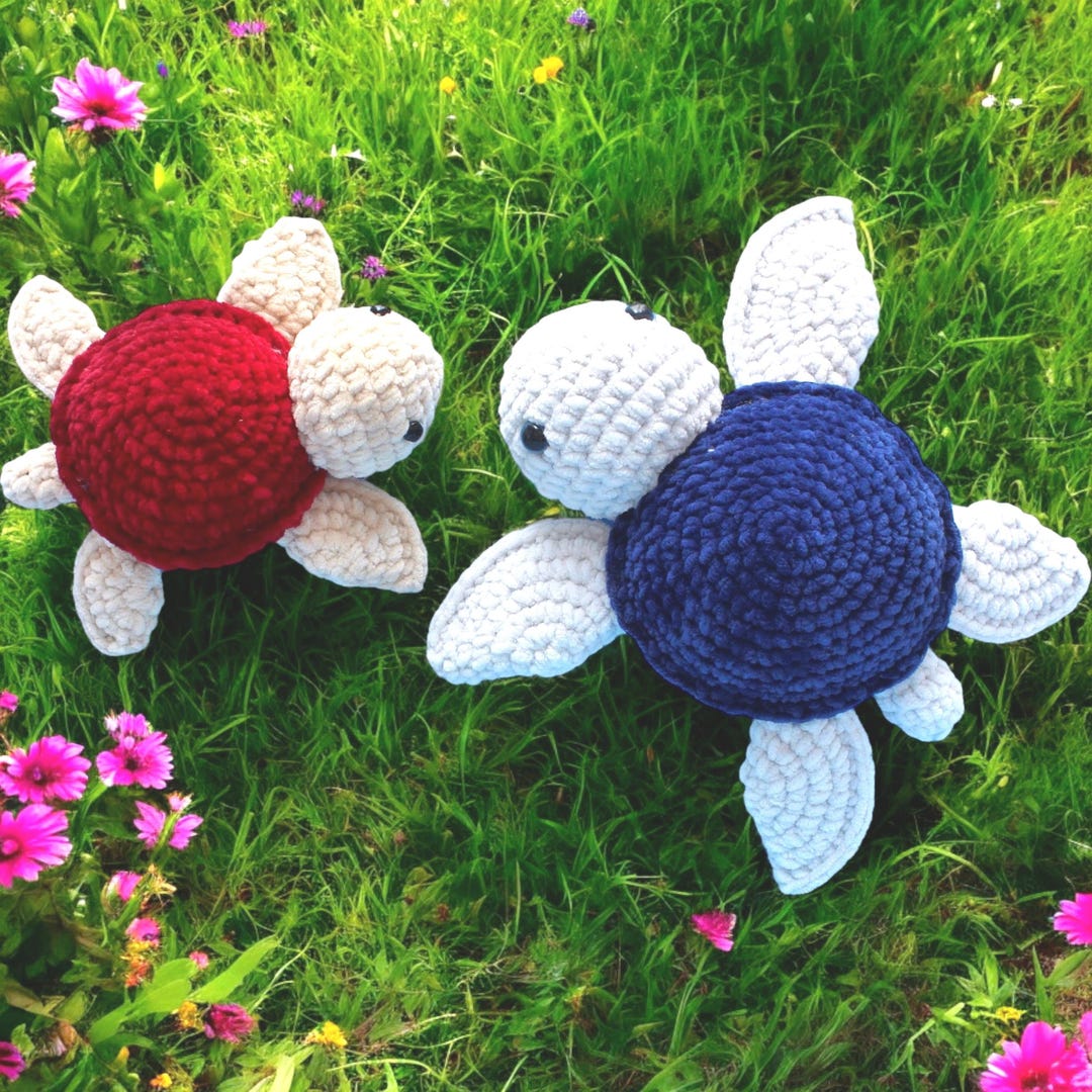 Sea Turtle Crochet Patterns Amigurumi Large&mini Sea Turtle Amigurumi ...