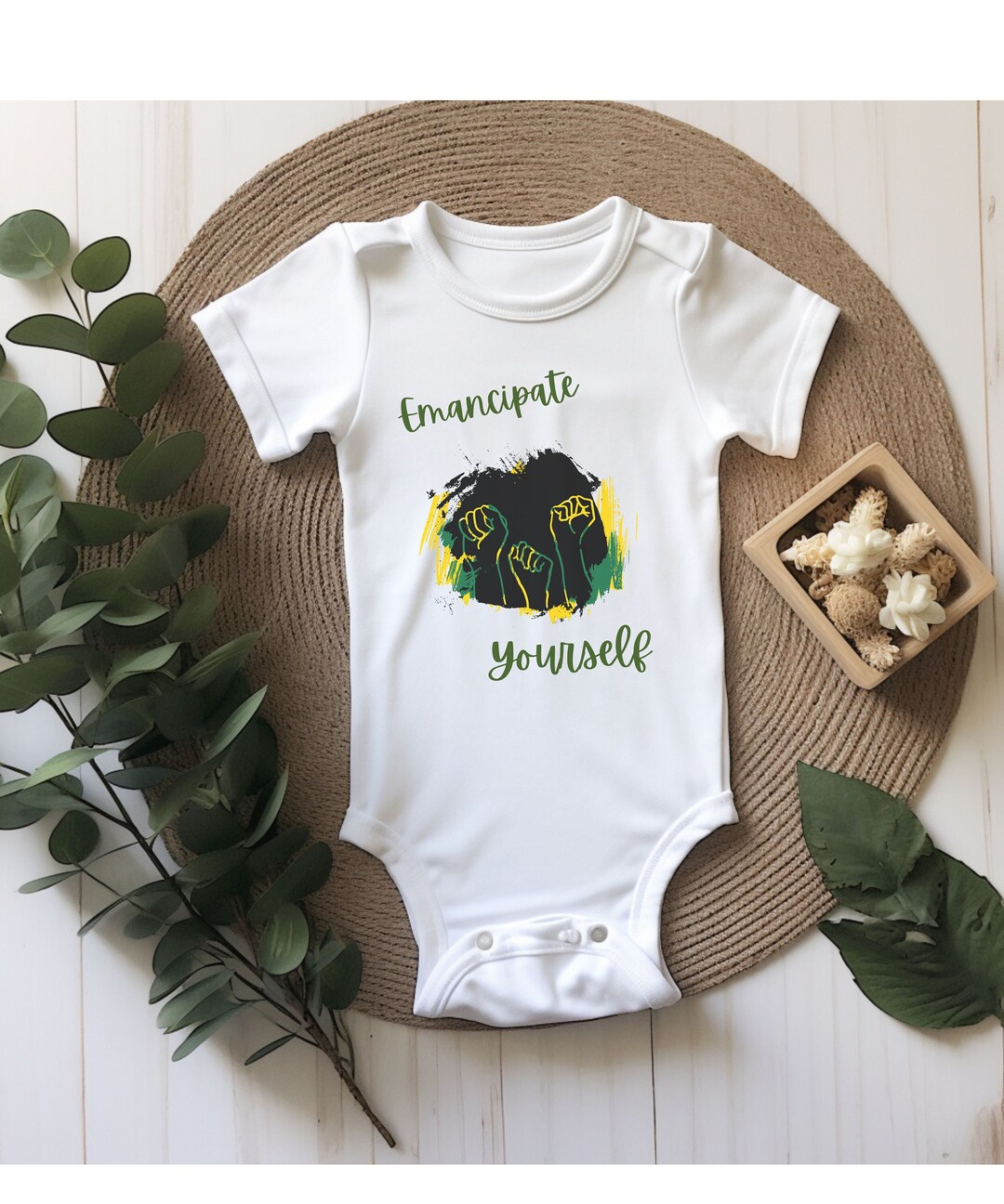 Emancipate Yourself, Jamaica Flag Onesie®, Reggae Bodysuit, Caribbean ...