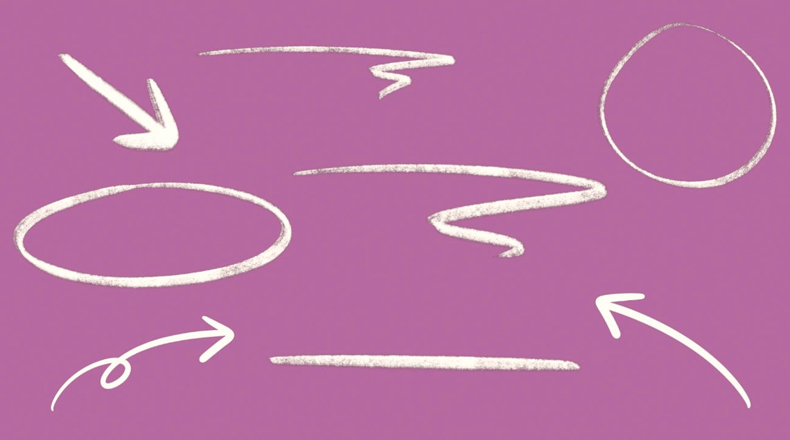 Animated Arrows, Lines, & Circles | Aesthetic Hand-drawn Overlays ...