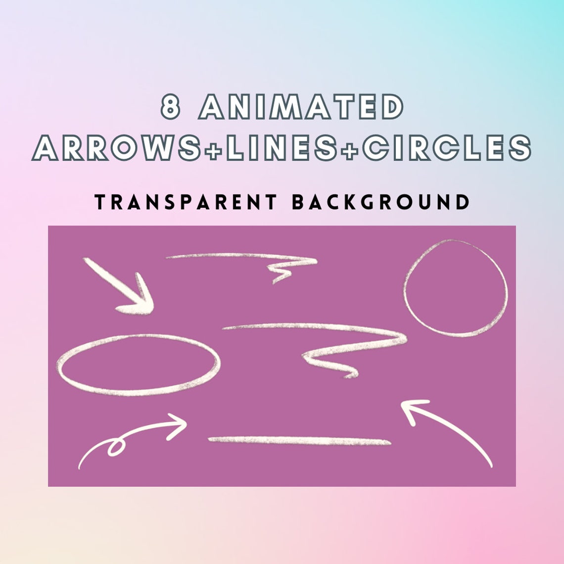 Animated Arrows, Lines, & Circles | Aesthetic Hand-drawn Overlays ...