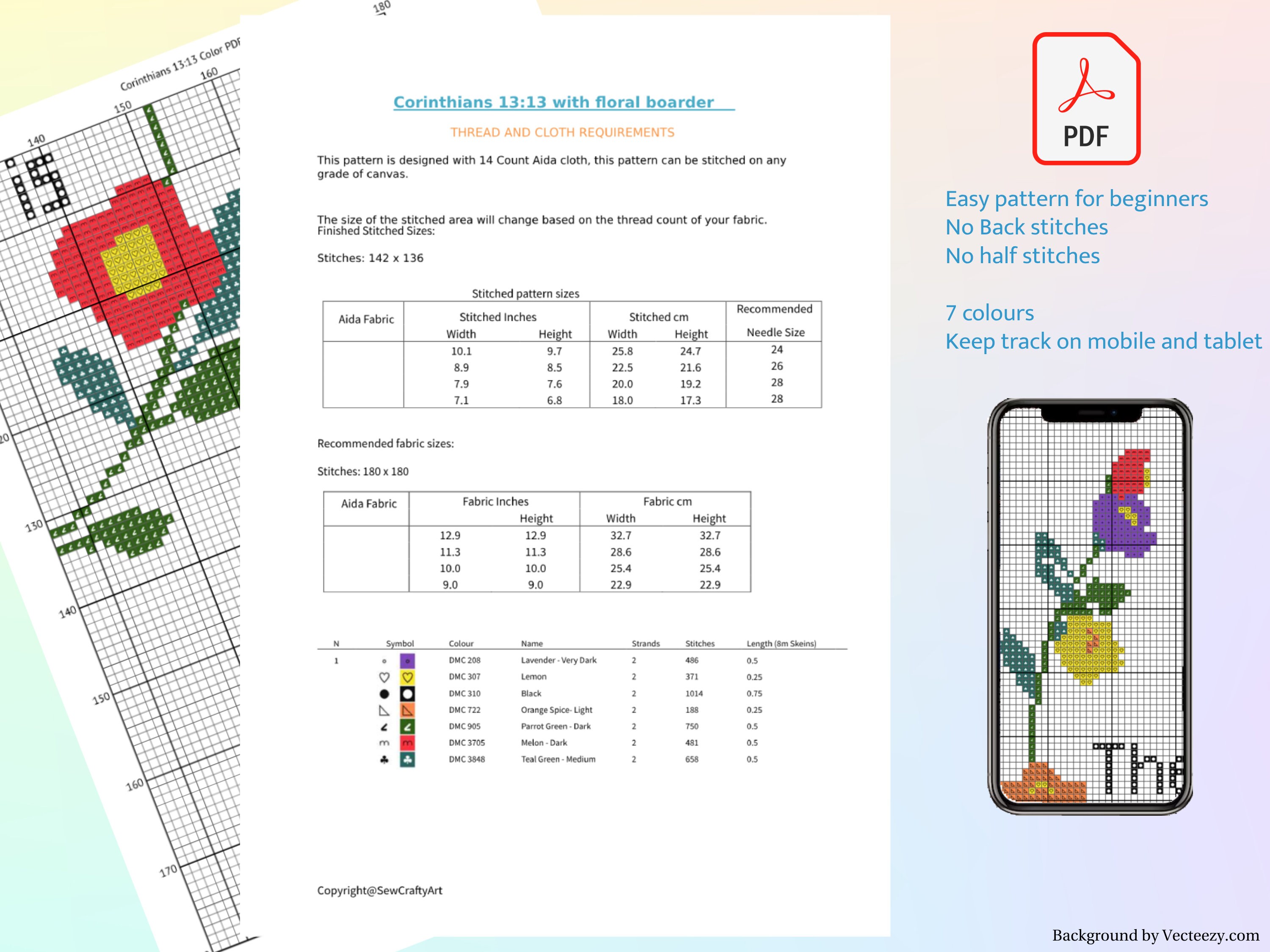 Christian Cross Stitch Pattern Corinthians 13:13 Faith Hope - Etsy