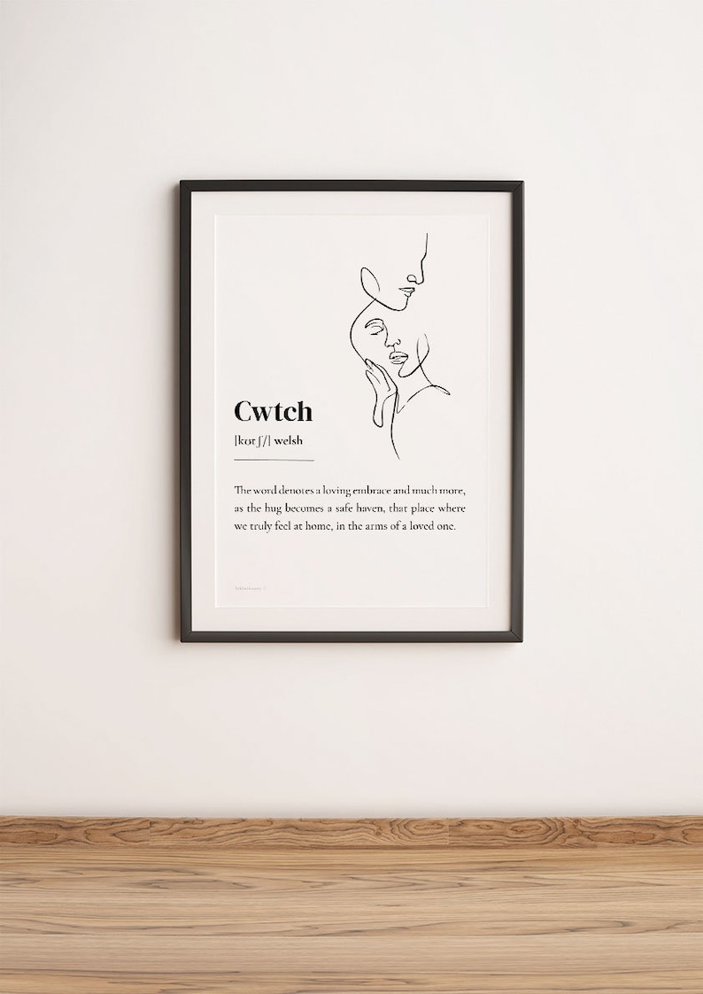 Cwtch Welsh Definition, Printable Design / Valentine's Day Wall Art ...