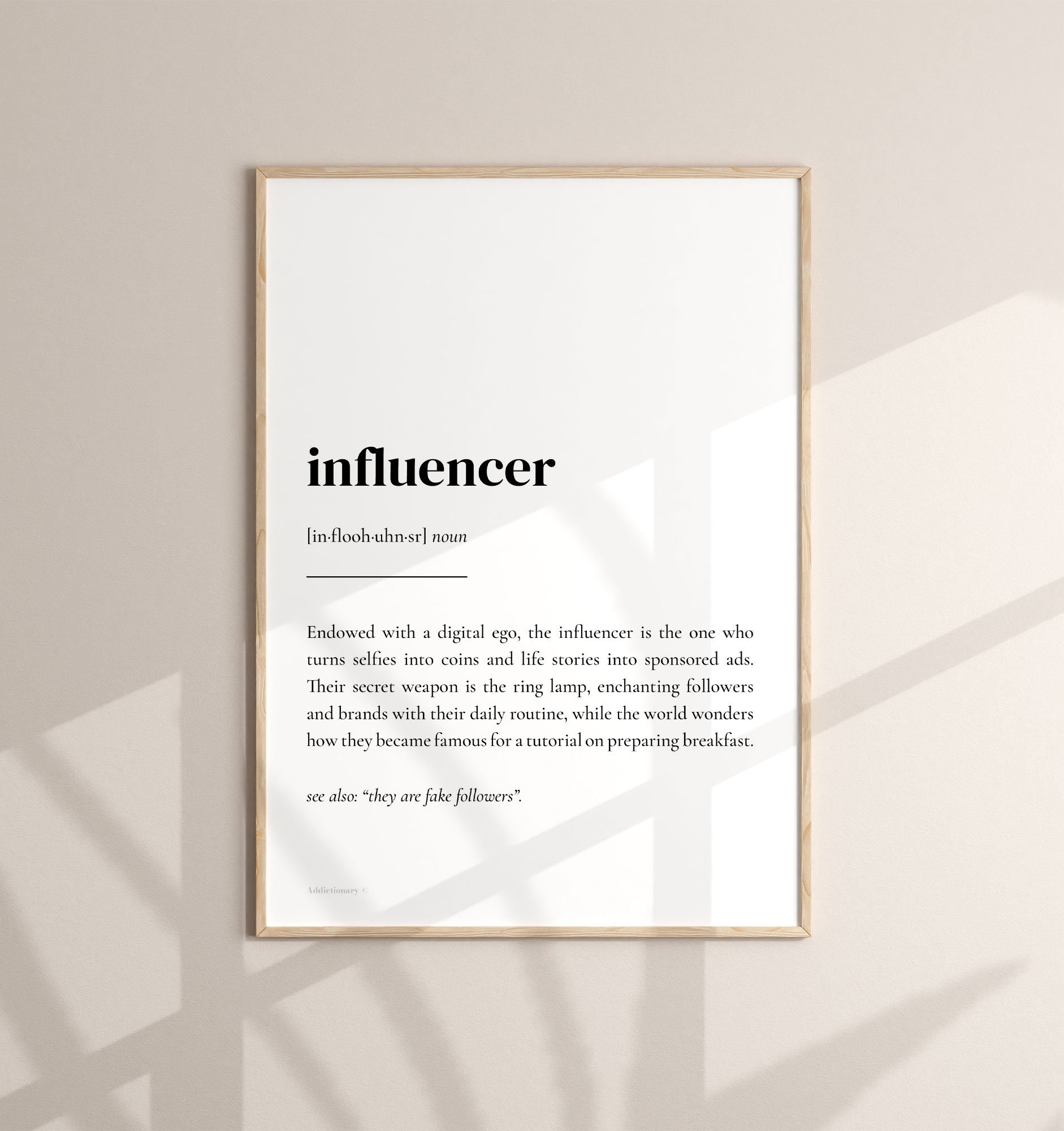 Influencer Poster Definition, Printable Design / Influencer Art ...