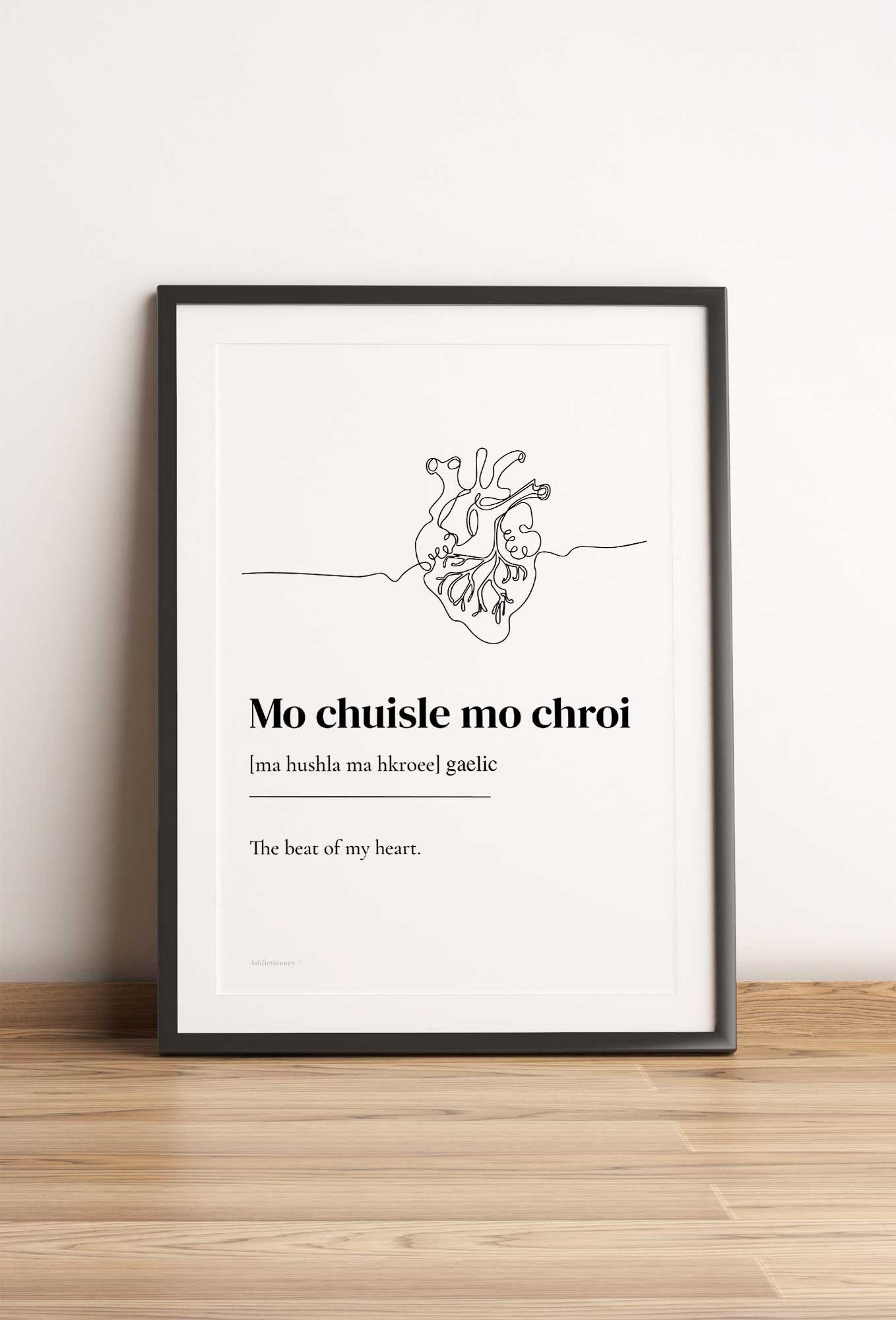 Mo Chuisle Mo Chroi Definition Printable / Valentine's Day Gift, Gift ...