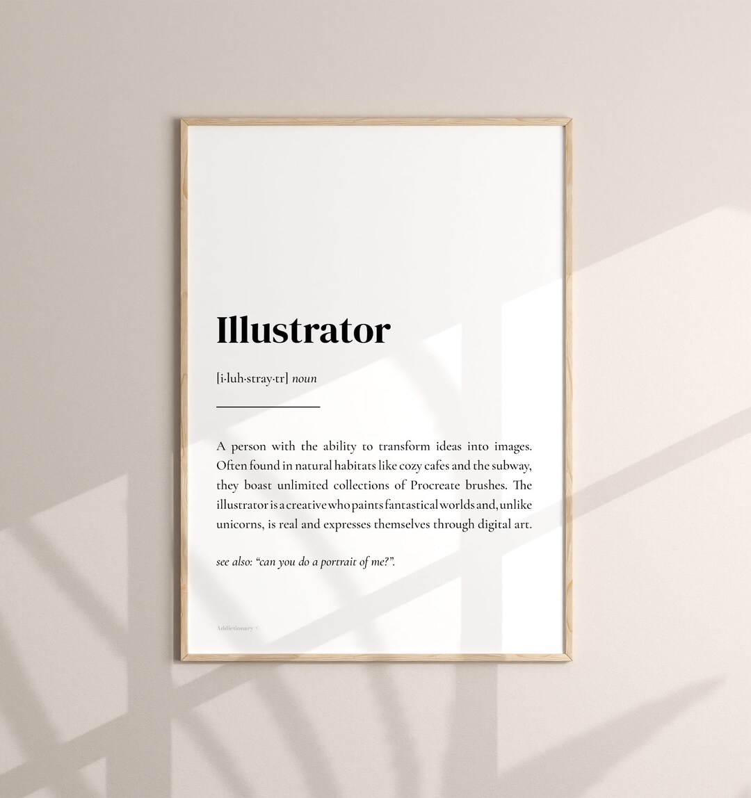 Illustrator Poster Definition, Printable Design / Illustrator Art ...