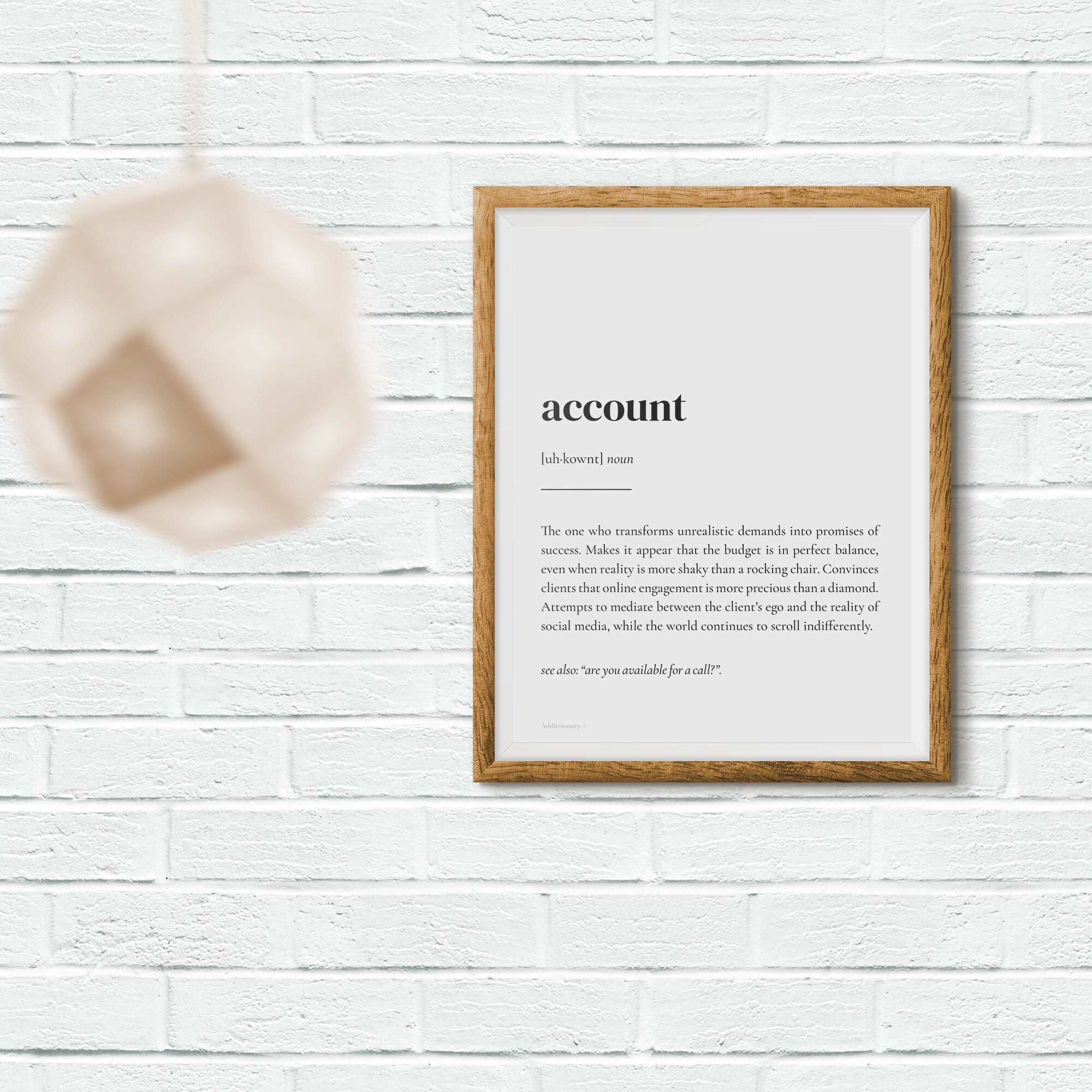 Account Poster Definition, Printable Design / Account Art, Printed ...