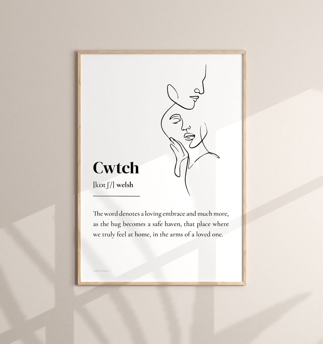 Cwtch Welsh Definition, Printable Design / Valentine's Day Wall Art ...