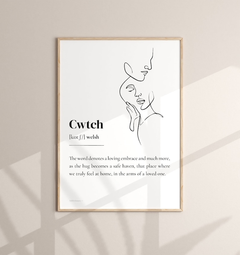 Cwtch Welsh Definition, Printable Design / Valentine's Day Wall Art ...