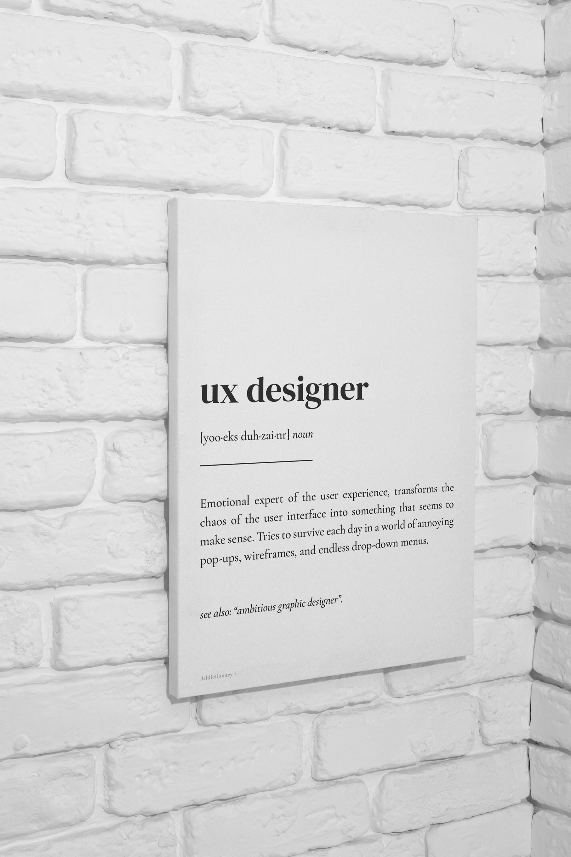 UX Designer Poster Definition, Printable Design / UX/UI Wall Art ...