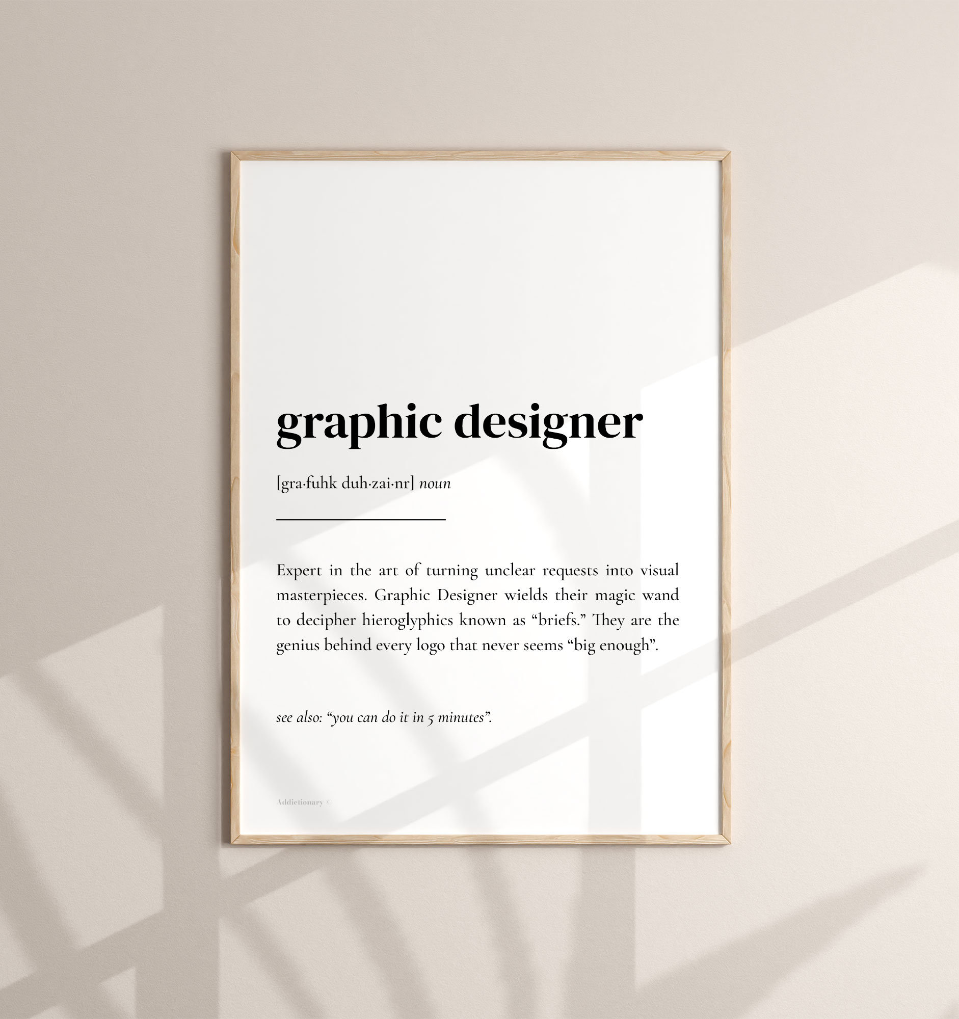 Graphic Designer Poster Definition, Printable Design / Graphic Wall Art ...