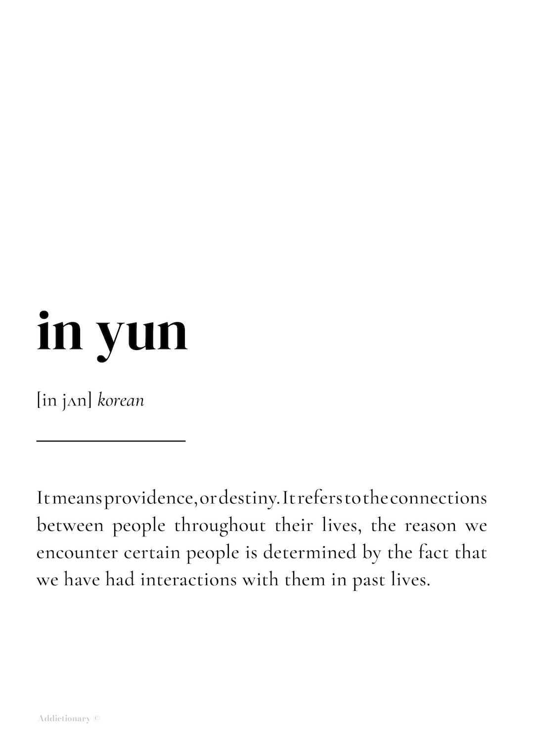 In Yun Printable Definition / Printable Gift, Film Poster Past Lives ...