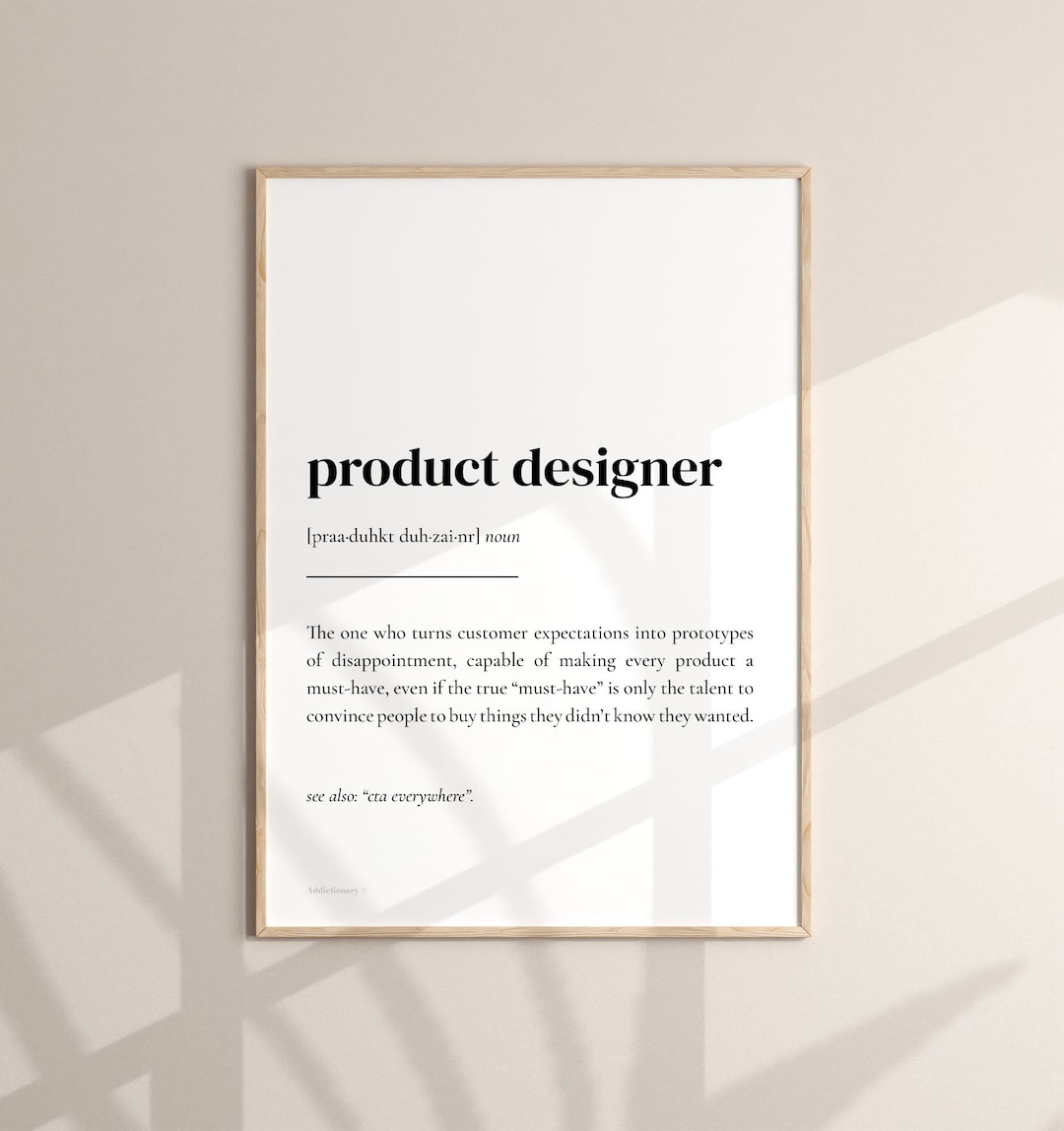 Product Designer Poster Definition, Printable Design / Product Designer ...