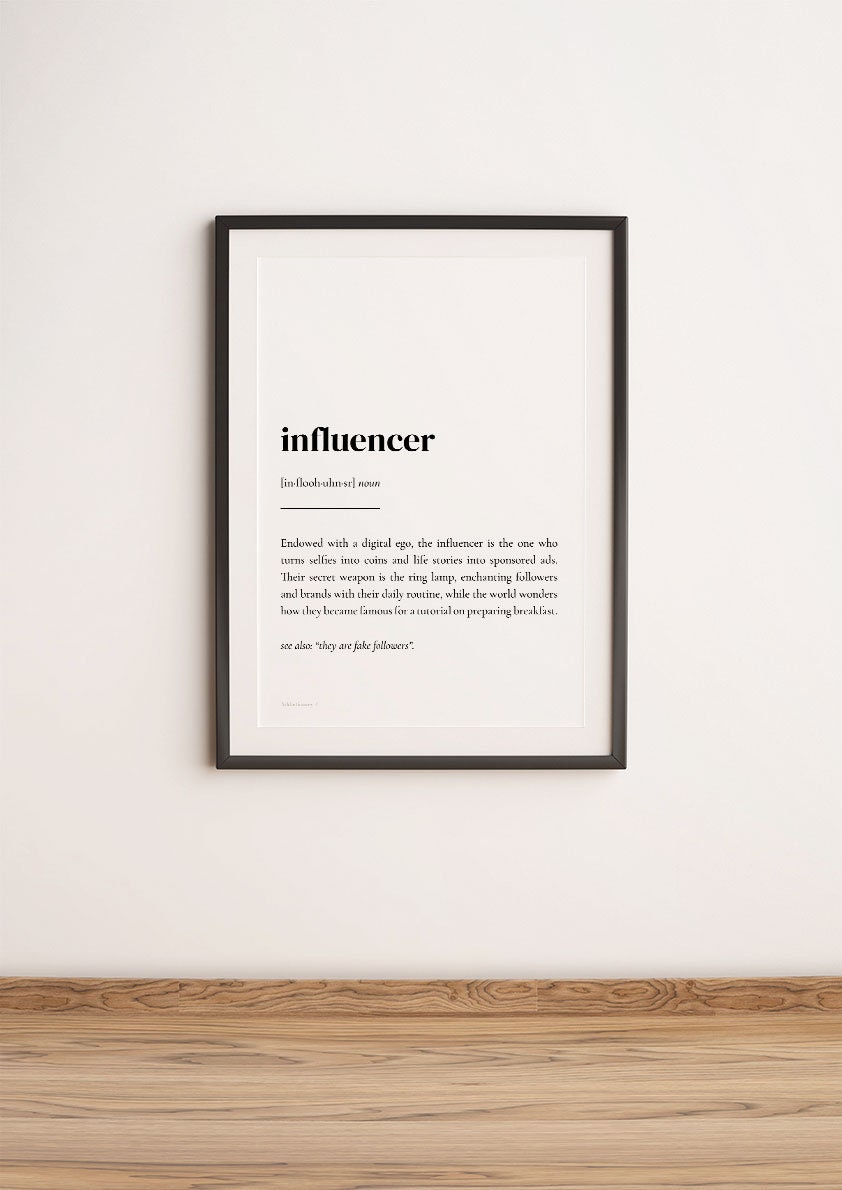 Influencer Poster Definition, Printable Design / Influencer Art ...