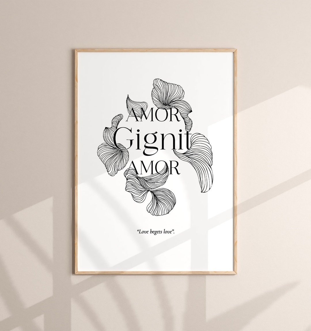 Love Phrase Latin/ Valentine's Day Gift, Gift for Valentine's Day ...