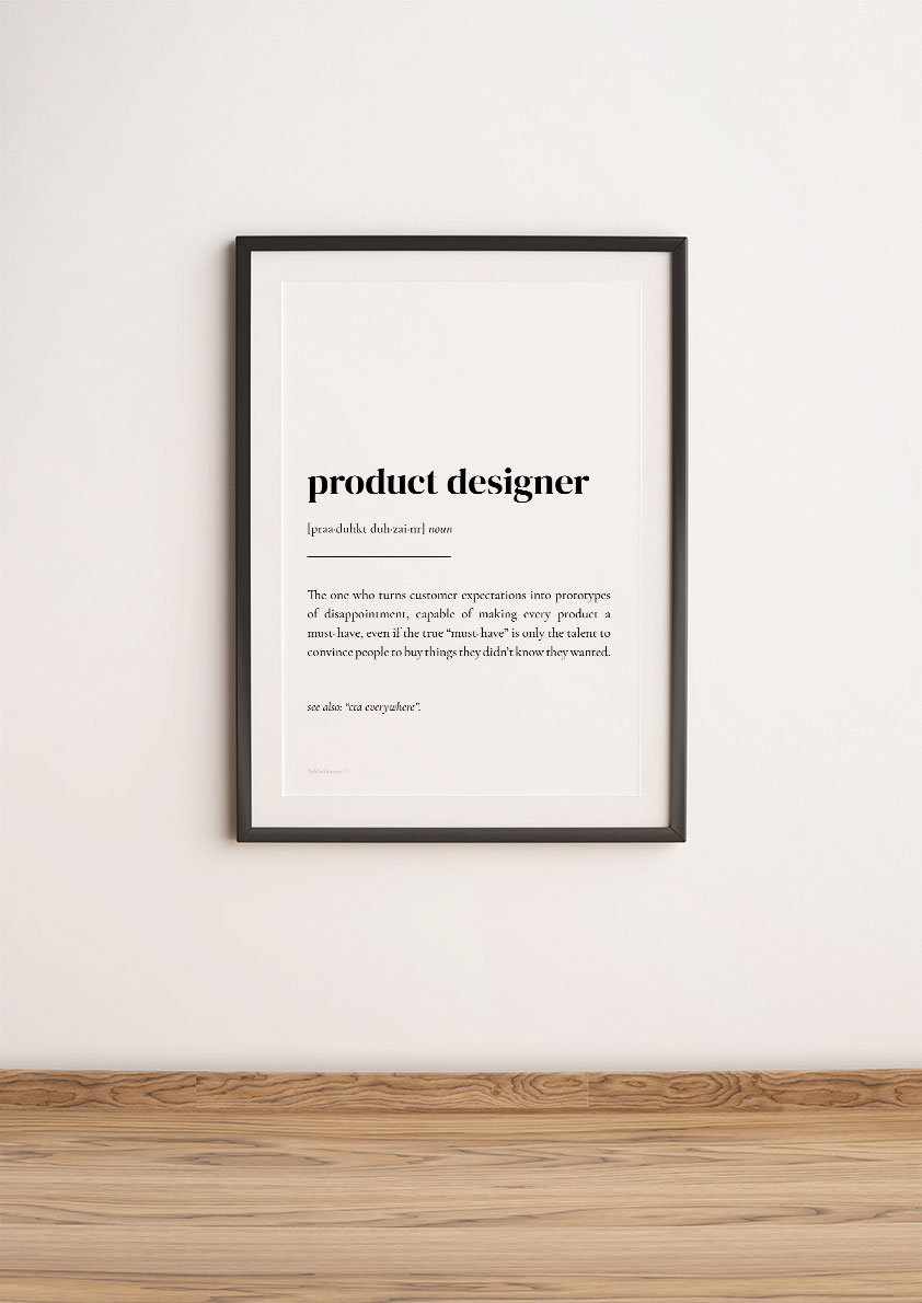 Product Designer Poster Definition, Printable Design / Product Designer ...