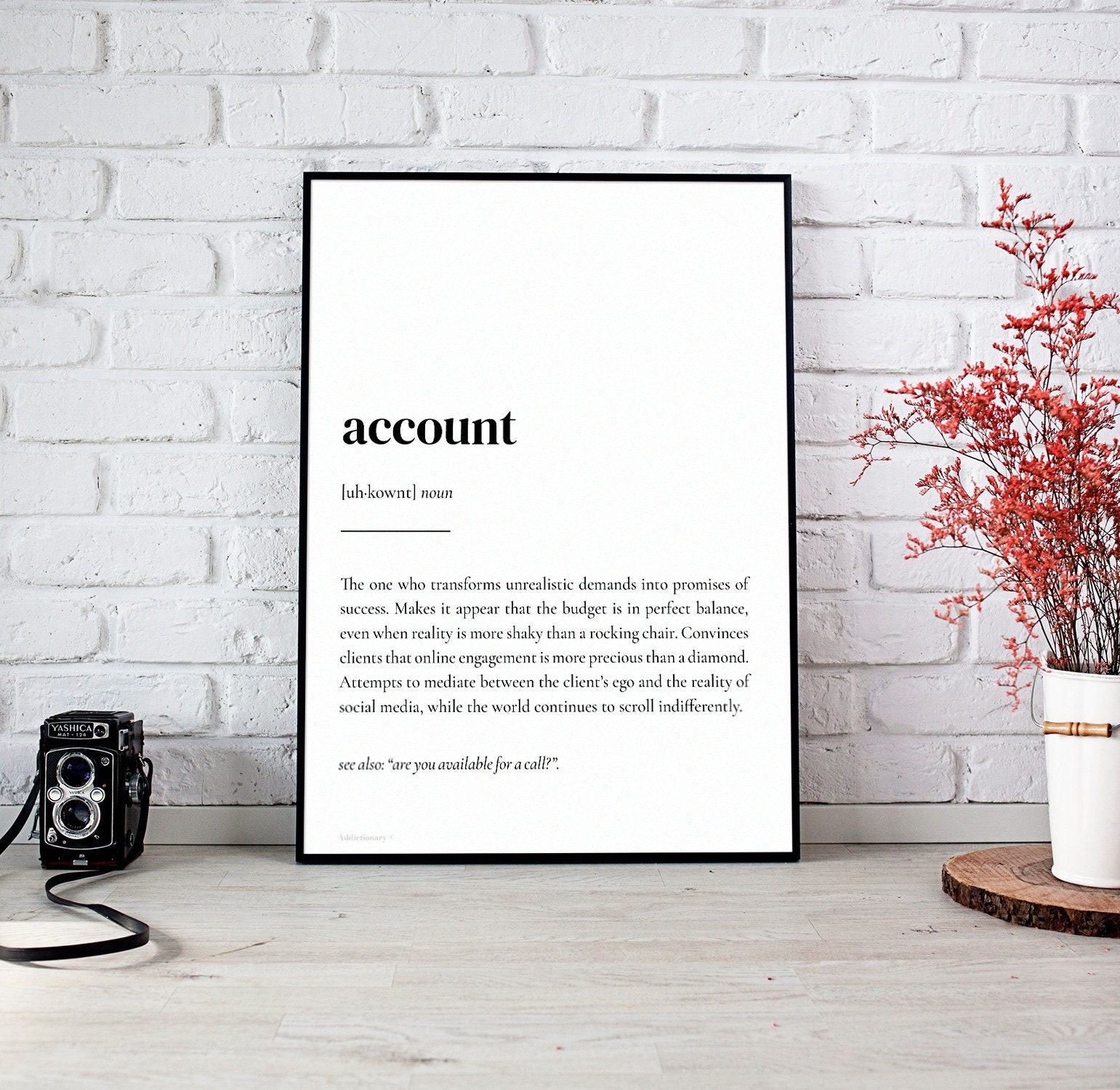 Account Poster Definition, Printable Design / Account Art, Printed ...