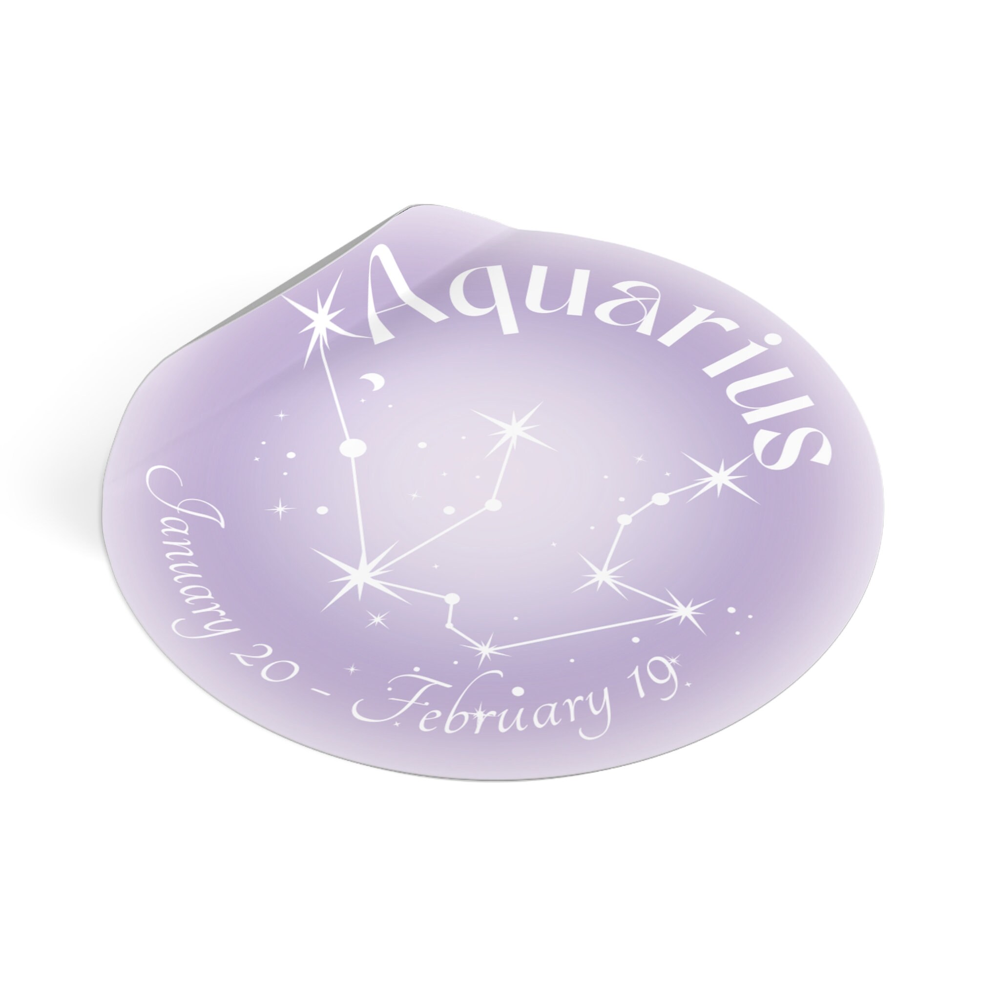 Aquarius Aura Zodiac Sticker - Etsy