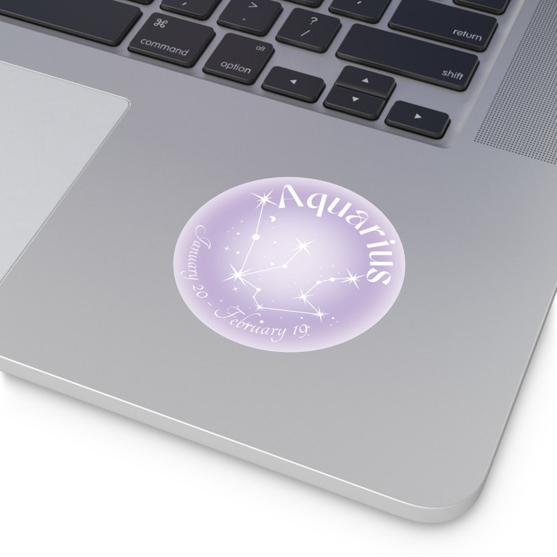 Aquarius Aura Zodiac Sticker - Etsy