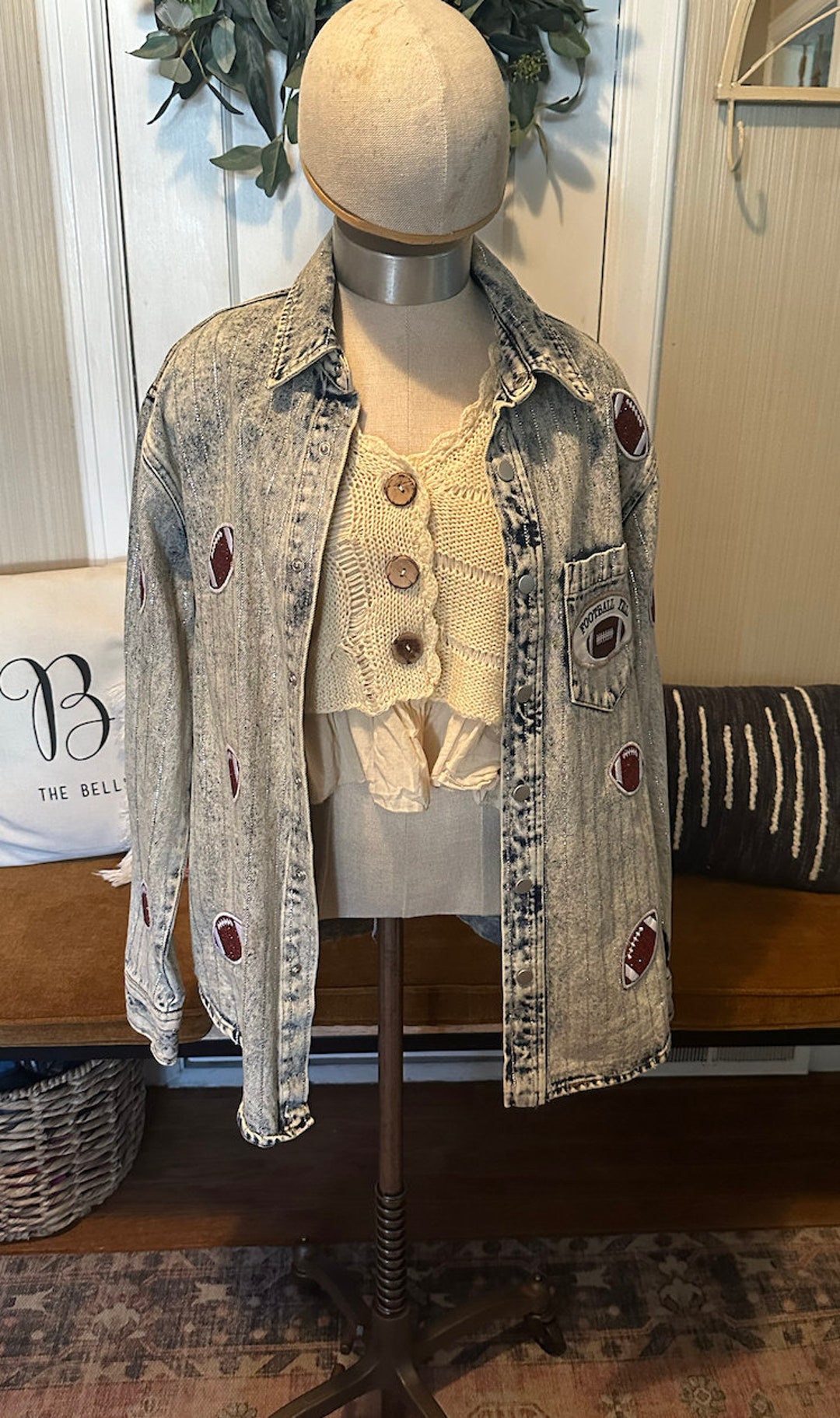 Custom Football Sequin Jacket - Etsy