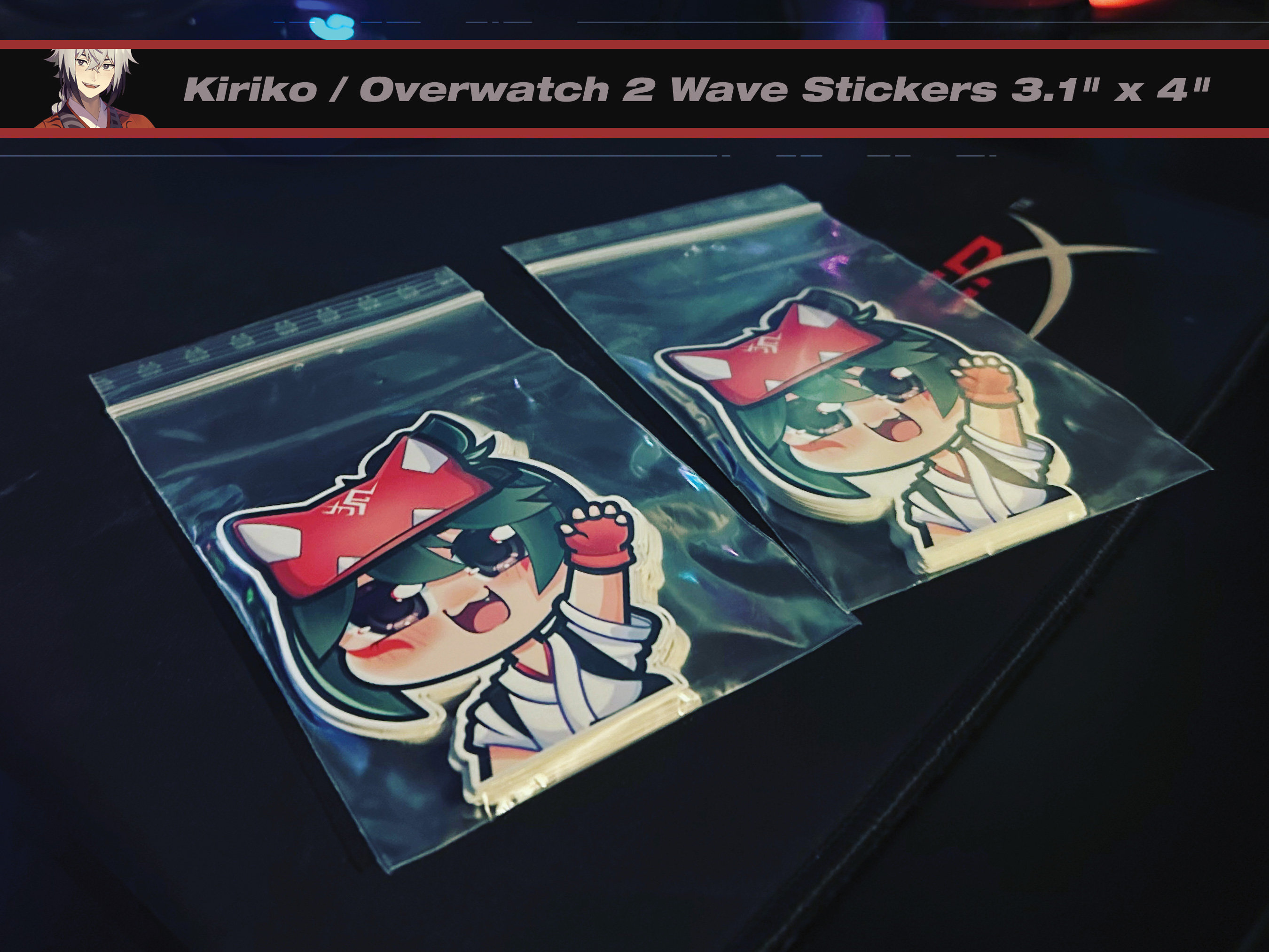 Overwatch 2 Kiriko Wave Peek 3.1 X 4 Vinyl Sticker Cute Stickers Laptop ...
