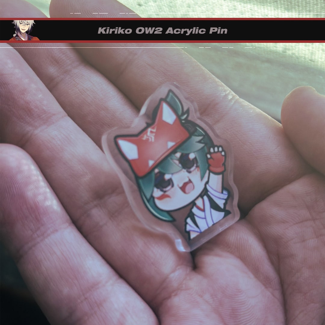 Kiriko OW2 1.5 Acrylic Pin Cute Kawaii Emote Pin Video Game Pin Heart ...