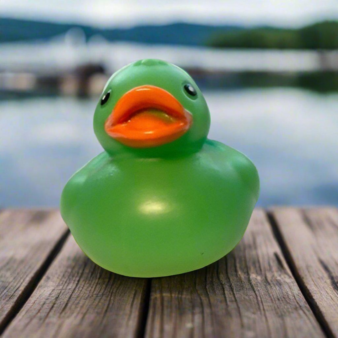 Singing Green Rubber Duck Cruise Ducks Kids Bath Toy Stress Relief ...