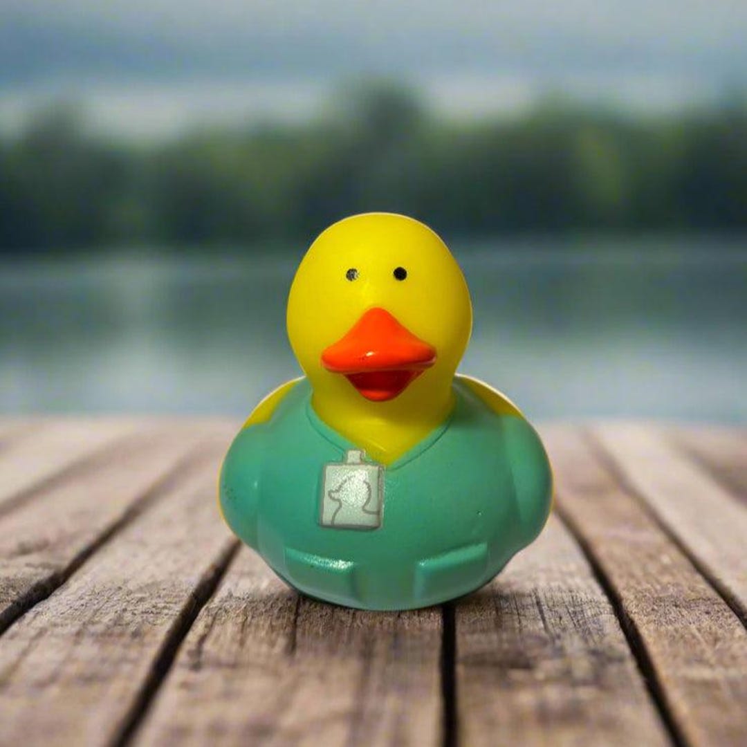 Med Scrubs Green Rubber Duck Cruise Ducks Kids Bath Toys Stress Relief ...