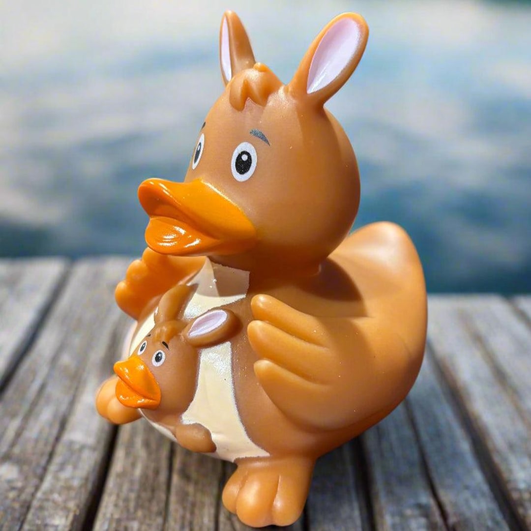 Kangaroo Rubber Duck Zoo Animal Cruise Ducks Kids Bath Toy Stress ...