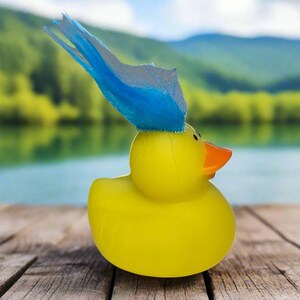 Troll Hair Yellow Rubber Duck Cruise Ducks Kids Bath Toy Stress Relief ...
