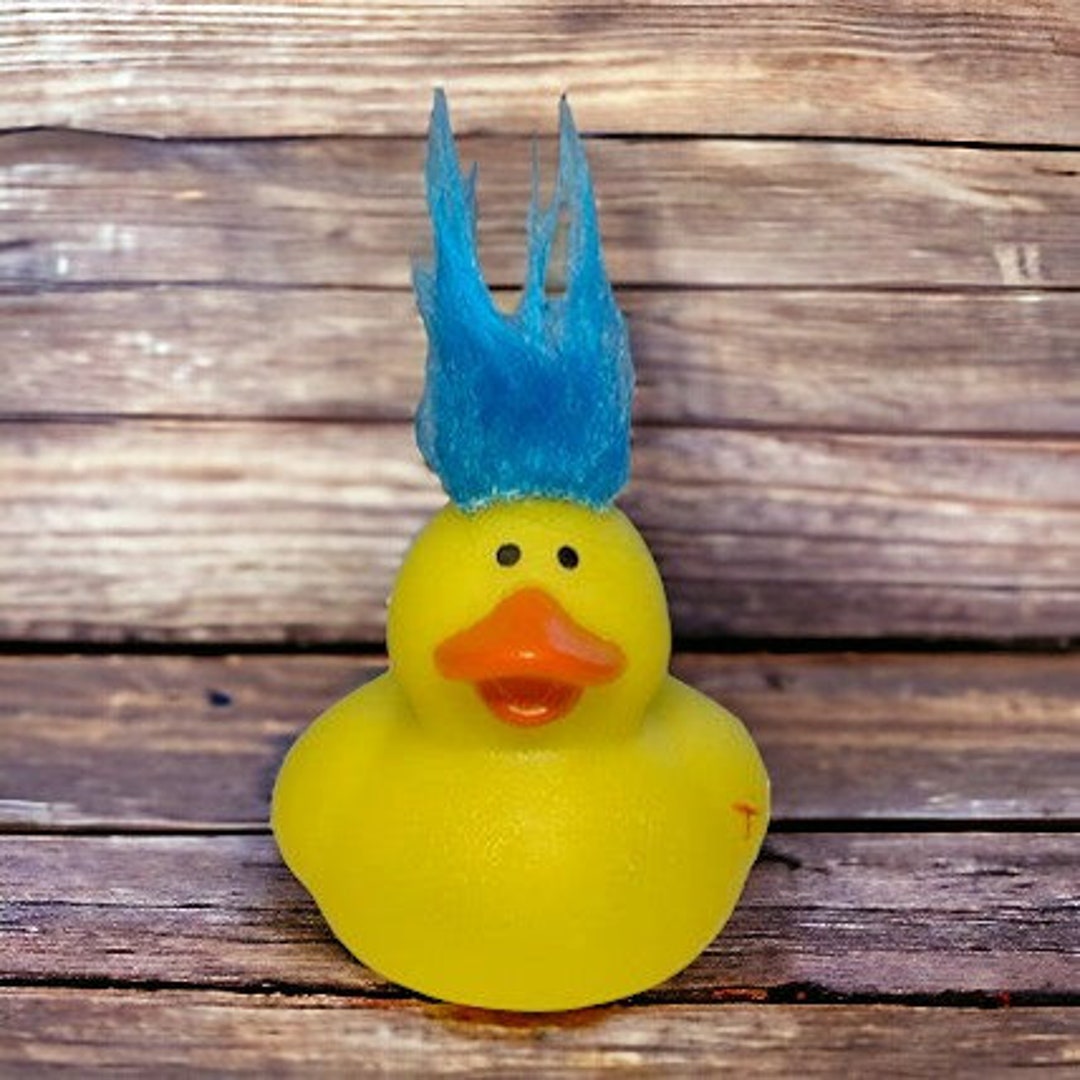 Troll Hair Yellow Rubber Duck Cruise Ducks Kids Bath Toy Stress Relief ...