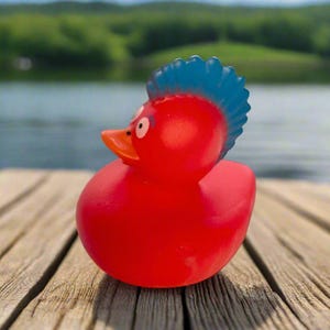 Mohawk Red Rubber Duck Cruise Ducks Kids Bath Toy Stress Relief ...