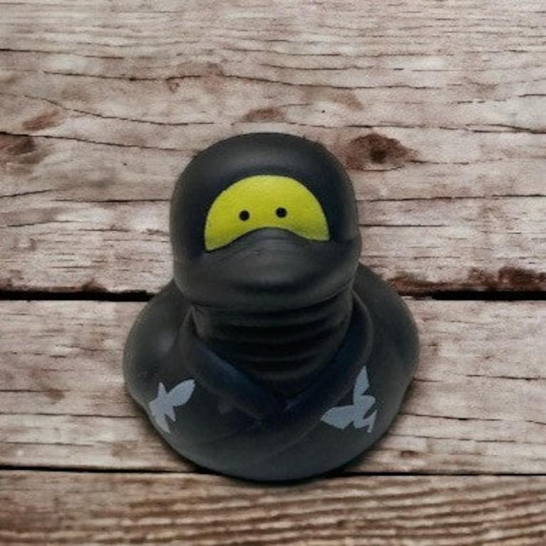 Ninja Black Rubber Duck Cruise Ducks Kids Bath Toy Stress Relief ...