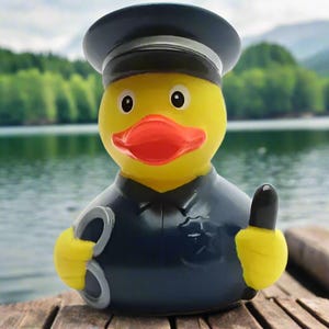 Patrol Cop Rubber Duck Cruise Ducks Bath Toy Stress Relief Debugging ...