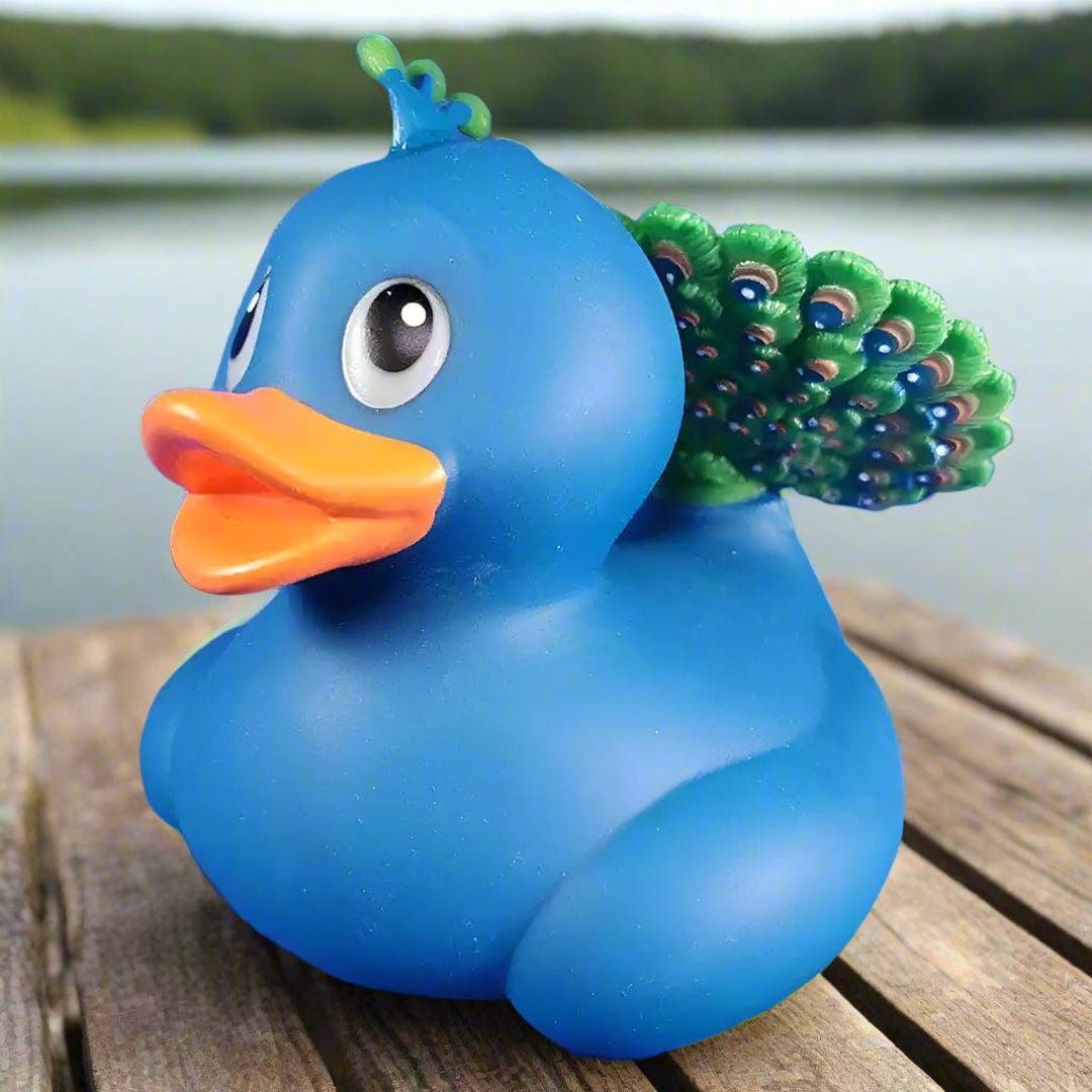 Peacock Rubber Duck Cruise Ducks Cruise Ducks Kids Bath Toy Stress ...