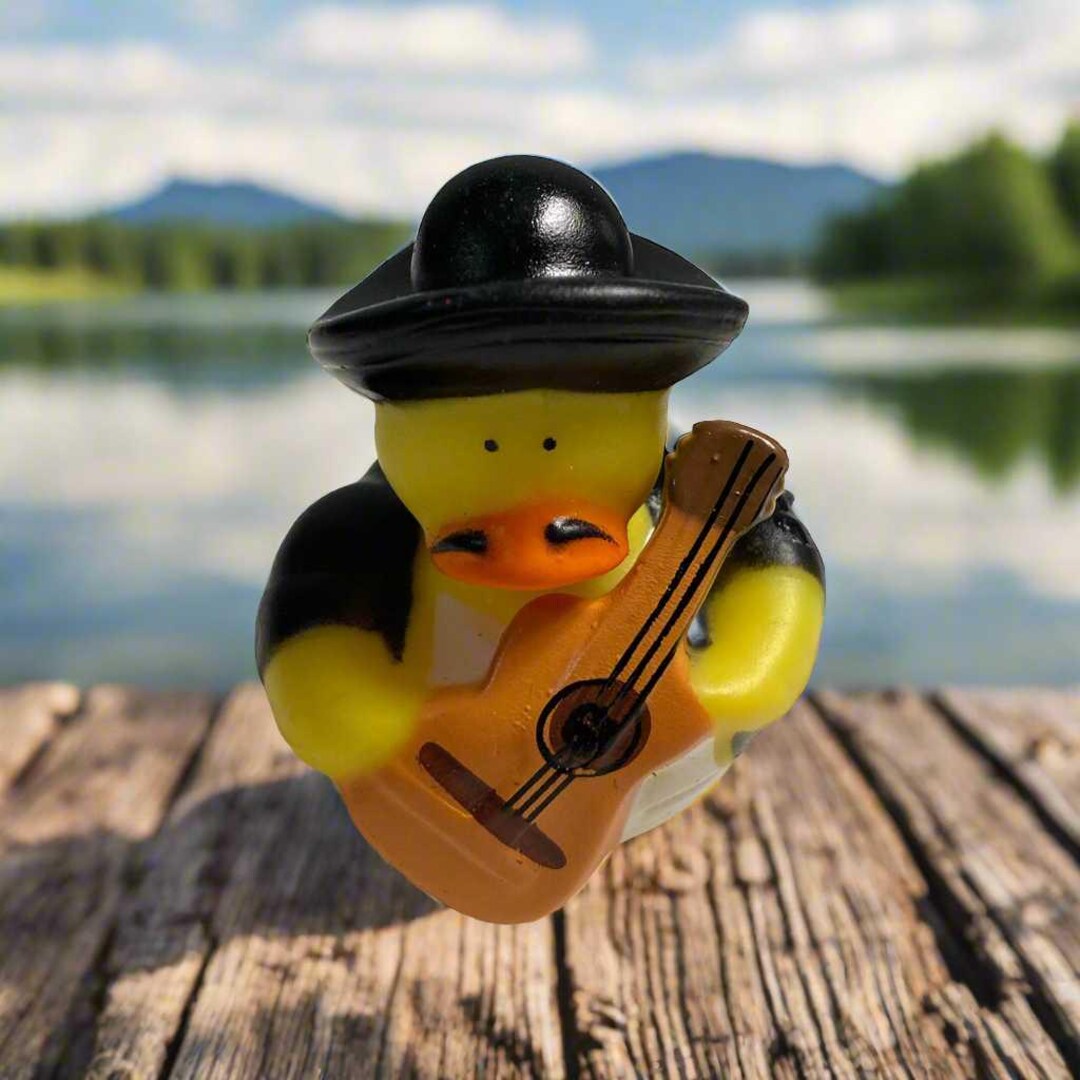 Mariachi Guitar Rubber Duck Cruise Ducks Kids Bath Toy Stress Relief ...