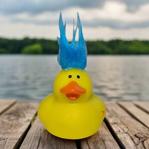 Troll Hair Yellow Rubber Duck Cruise Ducks Kids Bath Toy Stress Relief ...