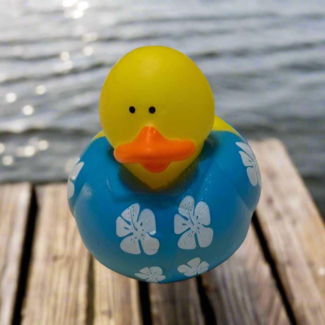 Hawaiian Rubber Duck Cruise Ducks Kids Bath Toy Stress Relief Debugging ...